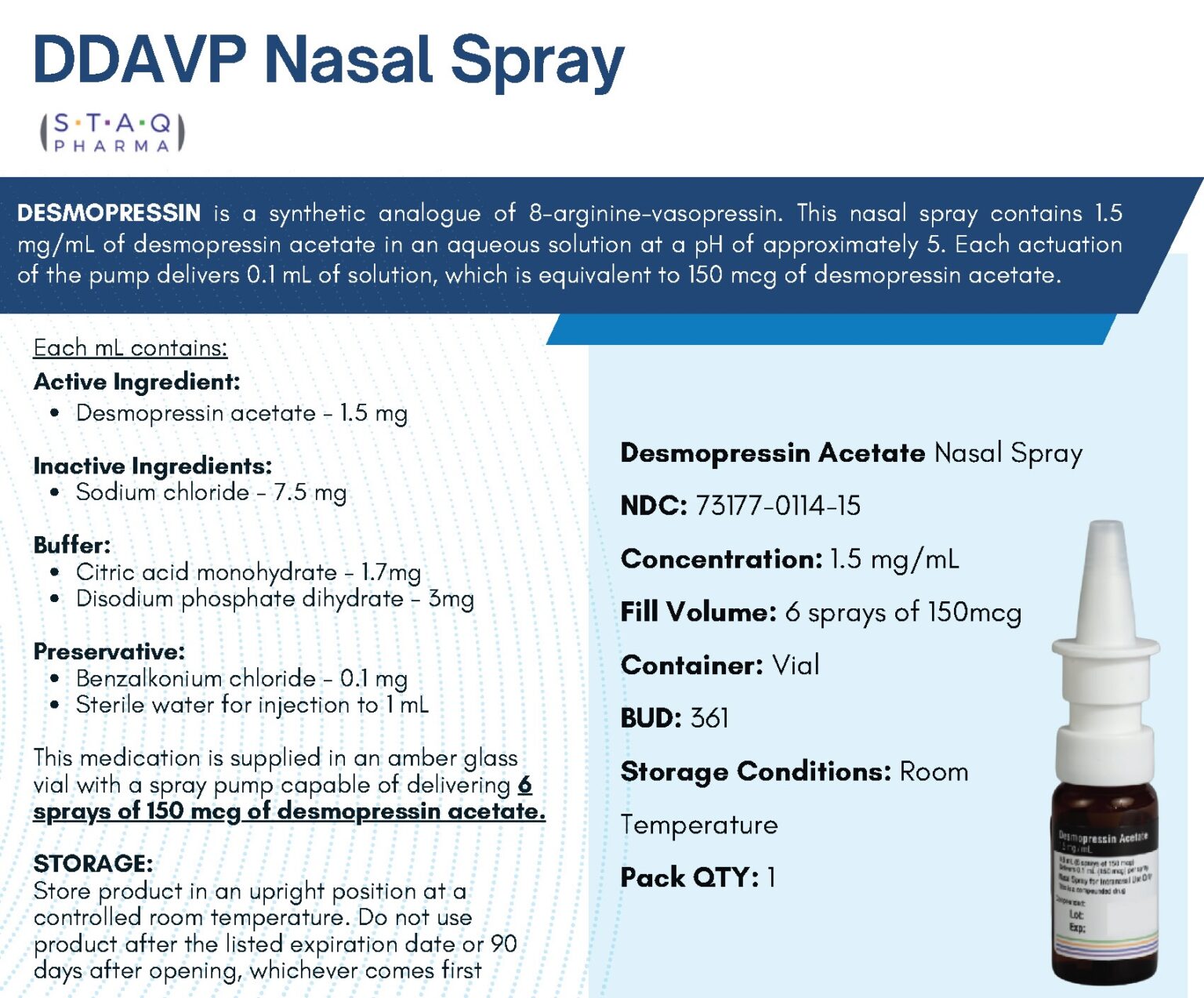 DDAVP Nasal Spray - Hemophilia Alliance